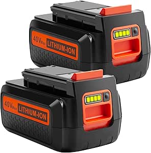 ARyee 3.0Ah 40V MAX LBX2040 Battery Replacement for Black and Decker LBXR36 LBXR2036 LST540 ...