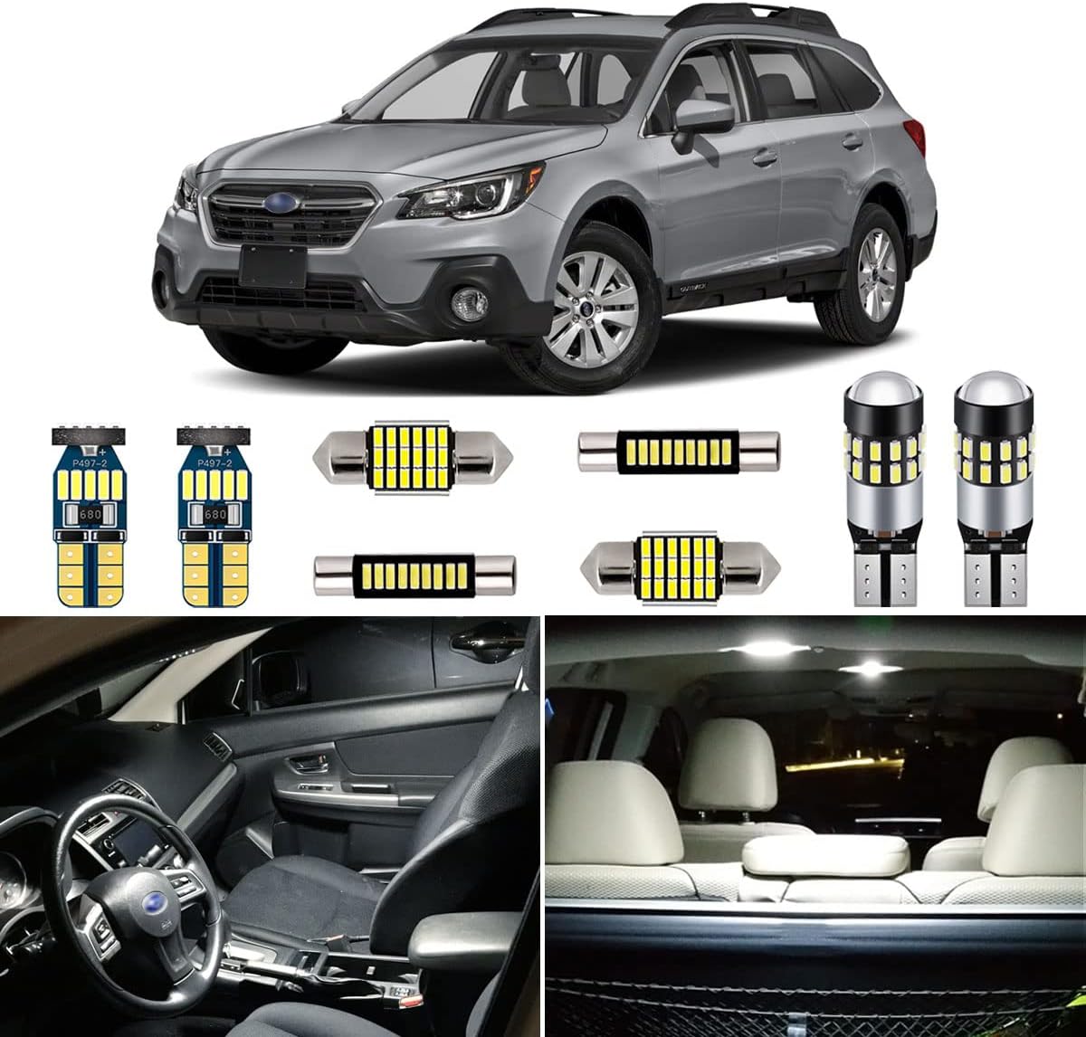 Amazon.com: 12pcs Outback Interior LED Lights Kit Super Bright LED Map ...