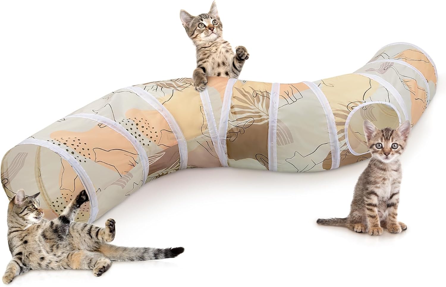 Amazon.com: Glittme Cat Tunnel, Cat Tunnels for Indoor Cats, S-Shape ...