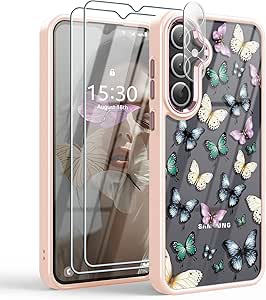 Amazon.com: CASBST for Samsung Galaxy A35 5G Case with 2X Screen Protector and A Camera Lens ...