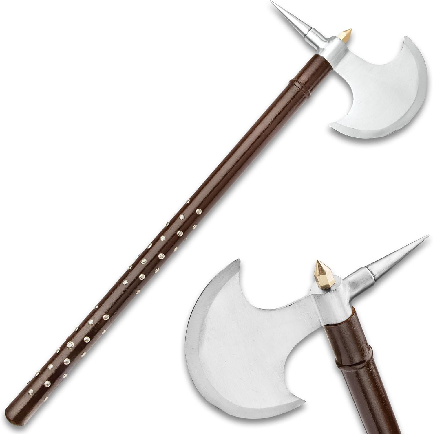 Amazon.com : Replica Roman Legion Spiked Battle Axe - Carbon Steel Axe ...