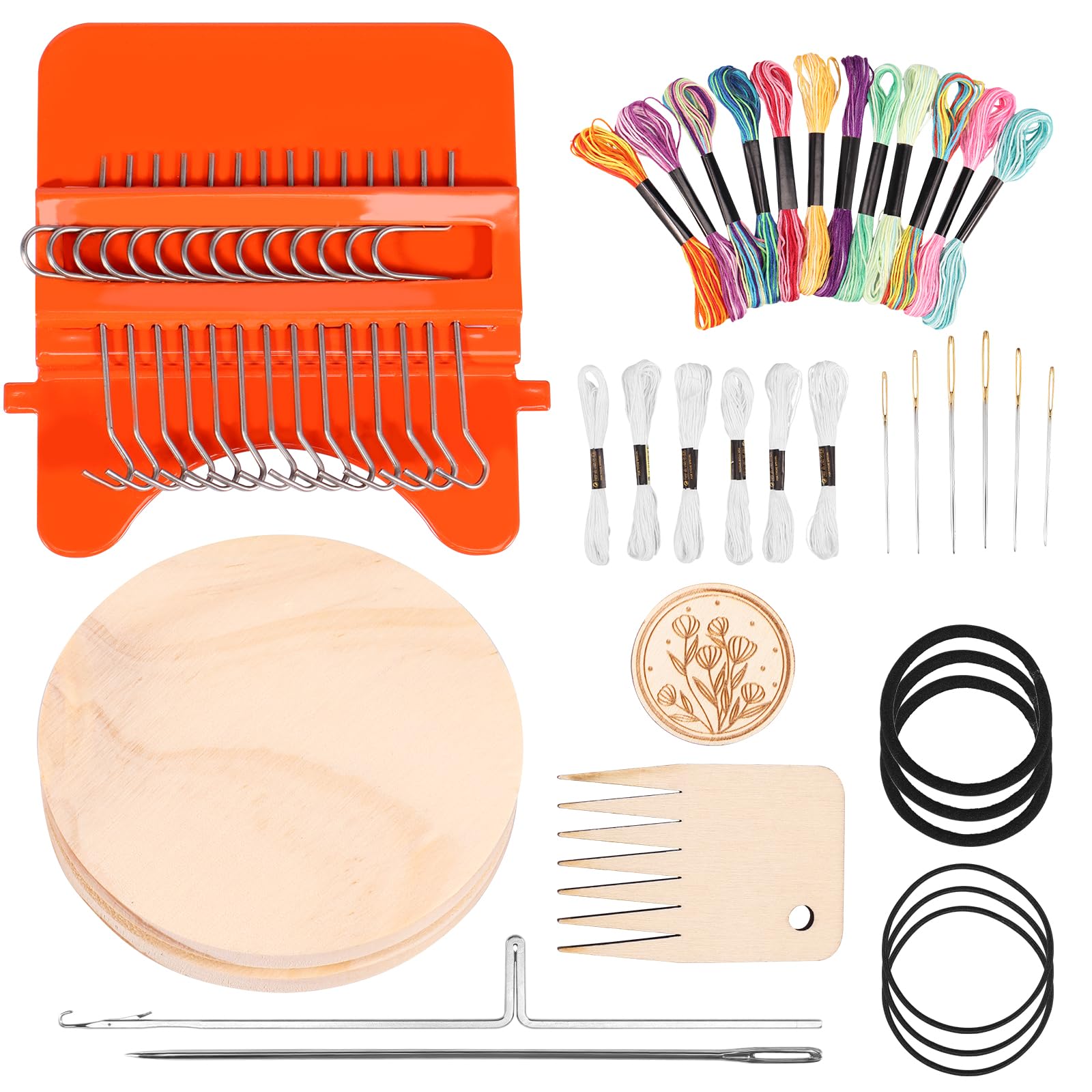 Amazon.com: KOUISYY Darning Loom, 14 Hooks Weaving Kit,Darning Mushroom ...