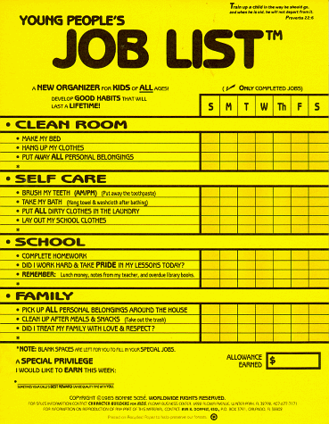 Young People's Job List: A New Organizer for Kids of All Ages: Sose ...