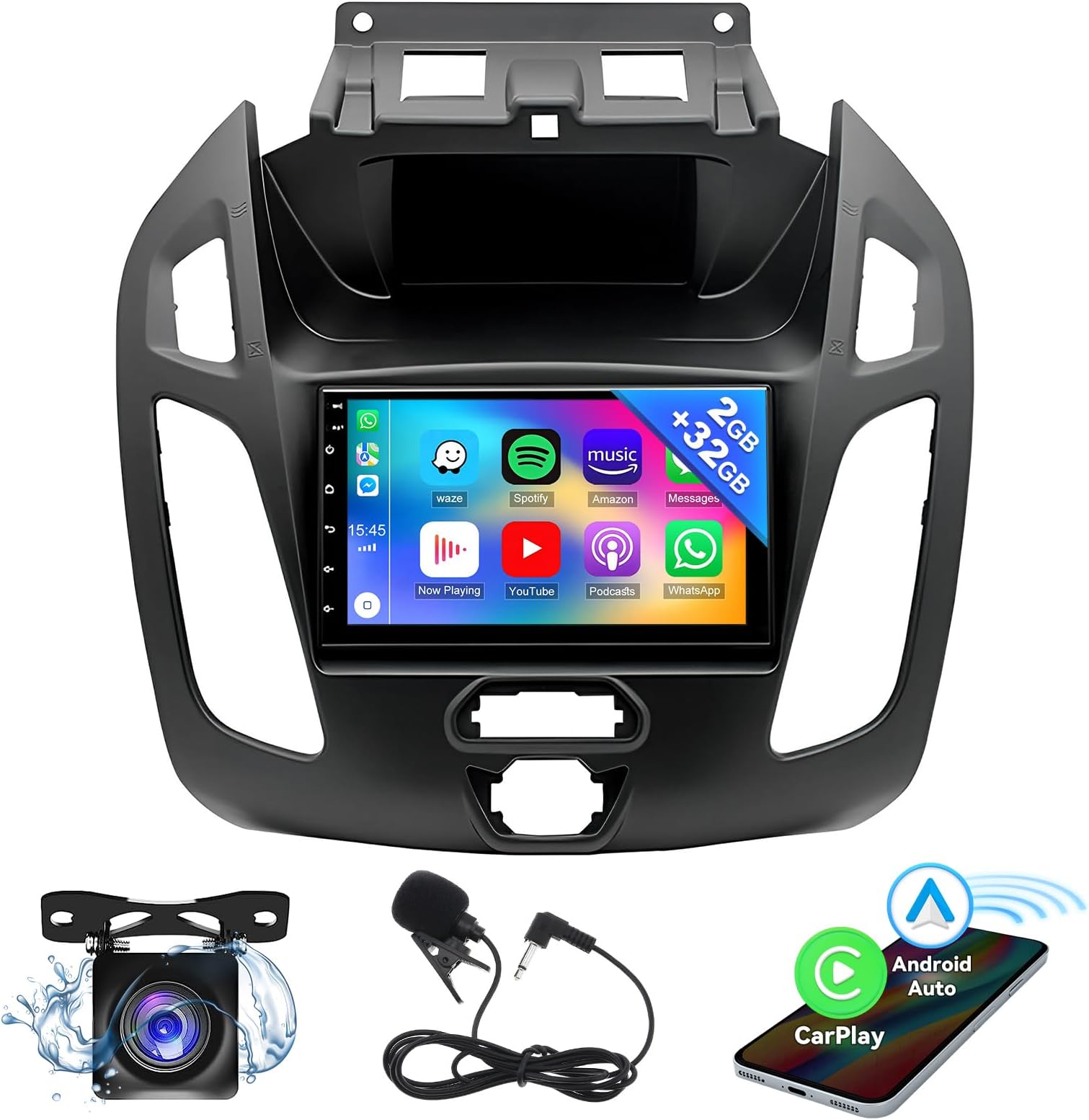 Amazon.com: EWLSAC Android 13.0 Double Din Car Stereo for Ford Transit ...