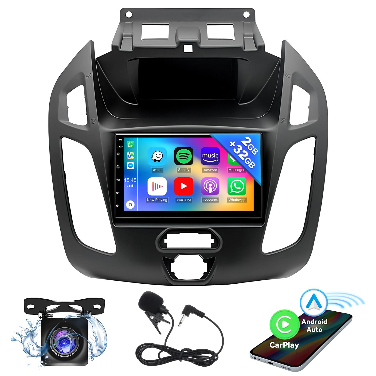 Amazon.com: EWLSAC Android 13.0 Double Din Car Stereo for Ford Transit ...
