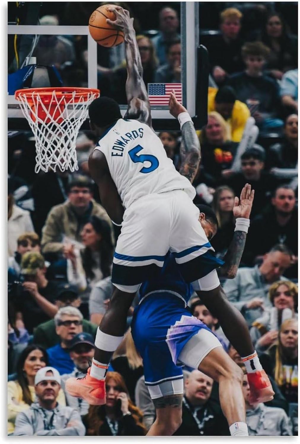 Amazon.com: Anthony Edwards Canvas Poster Basketball Posters Print ...