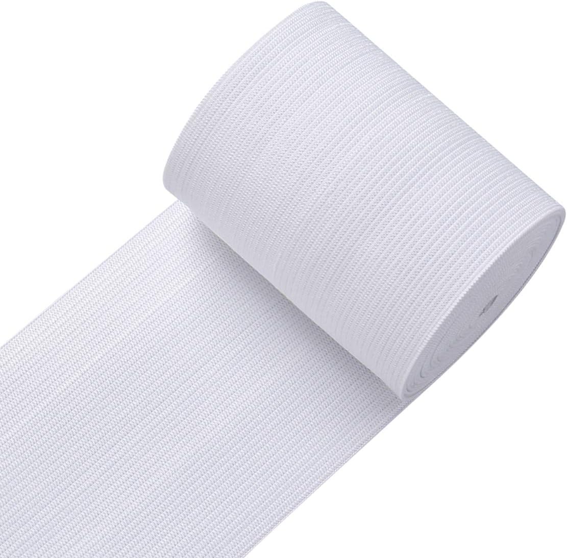 Amazon.com: Knit Elastic Bands for Sewing White Heavy Stretch High ...