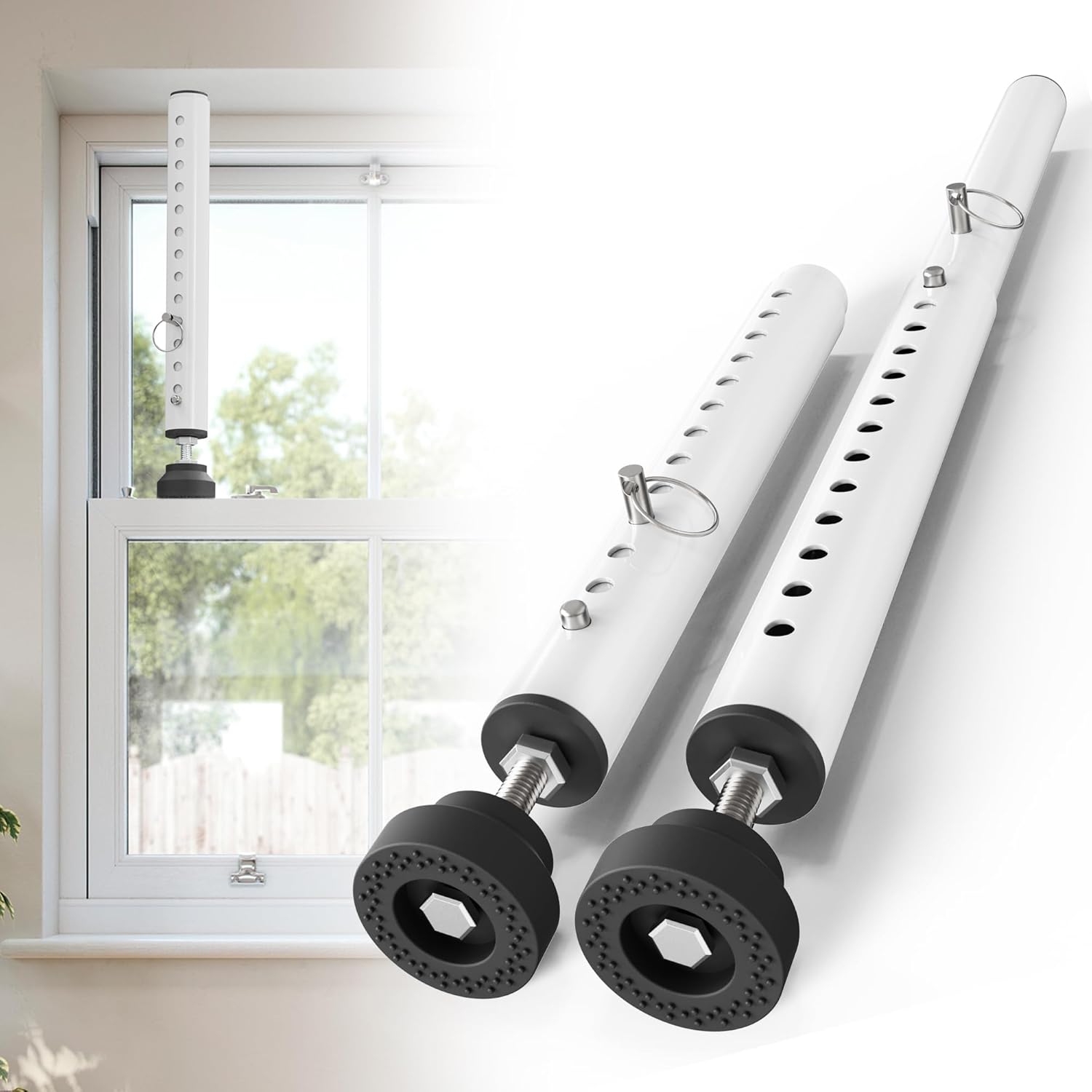 Gadgetzan 1 Pack Window Security Bars Adjustable 11"-18",Portable Small ...