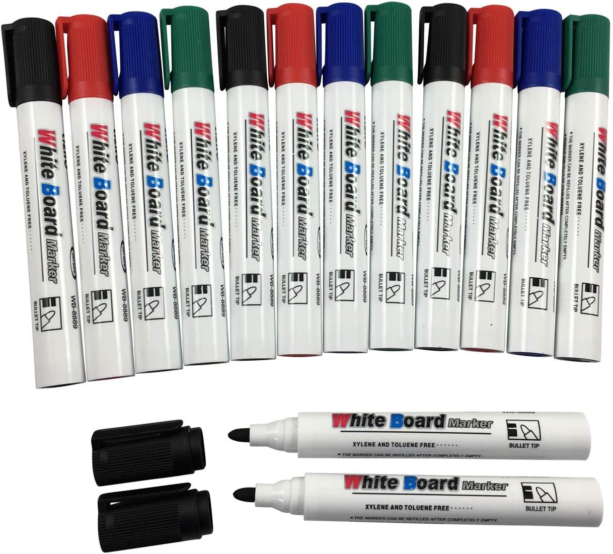 12 Quality Large white board whiteboard markers pens dry wipe markers ...