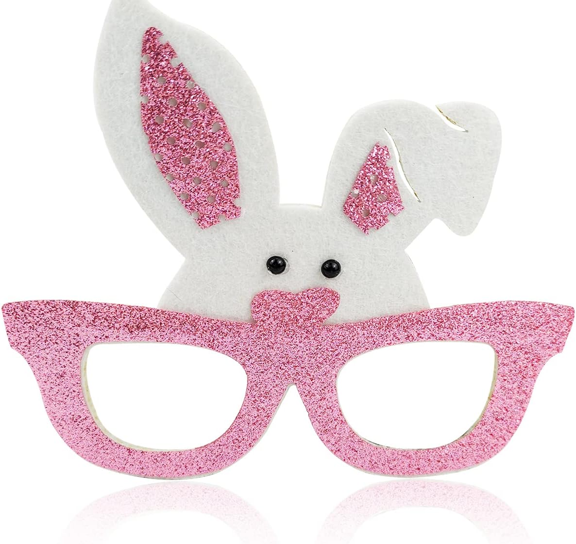 Amazon.com: Bunny Party Glasses Easter Glasses Frame Glitter Bunny Ear ...