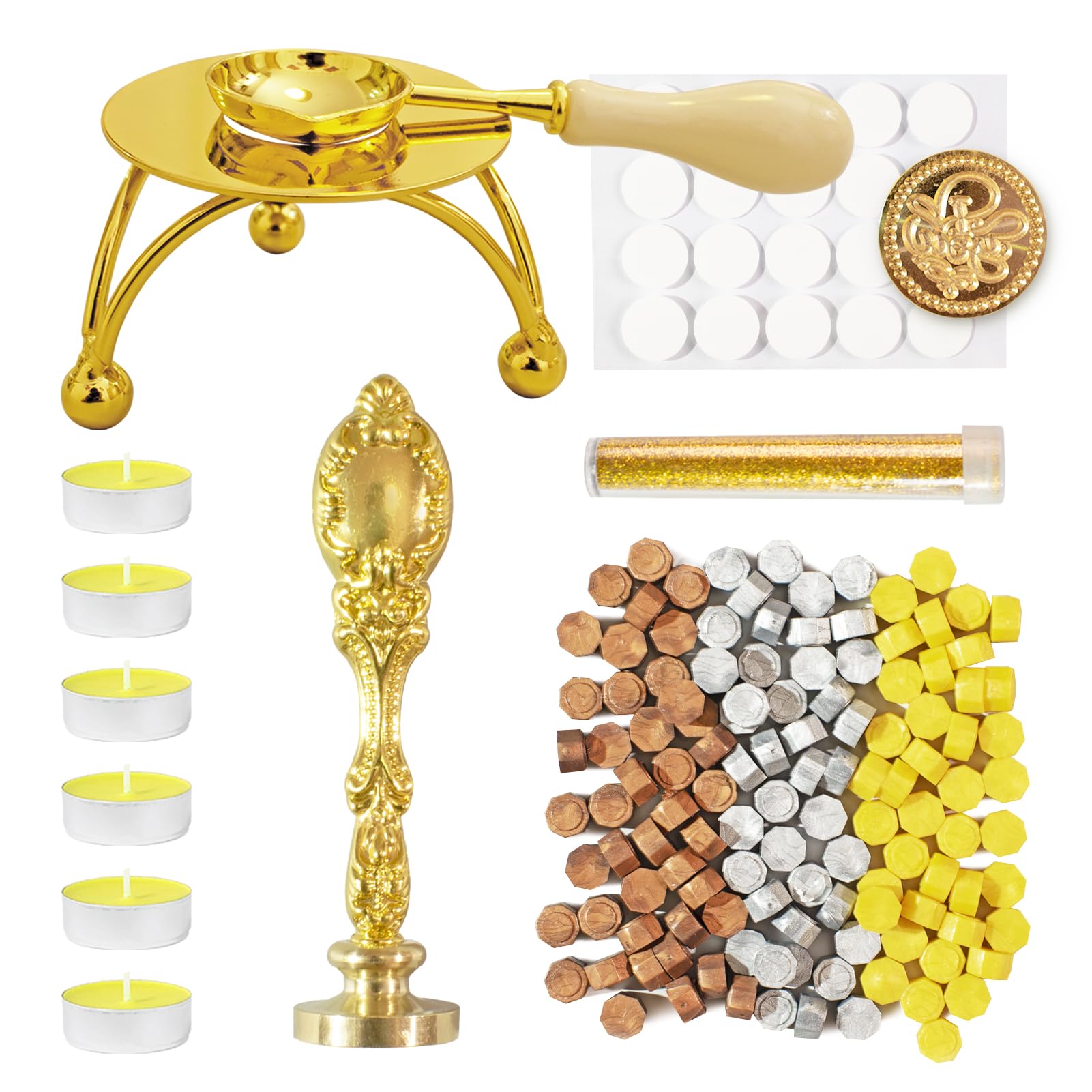 Wax Seal Kit,1 Wax Seal Stamp with 240 Wax Seal Beads in 3 Colors ...
