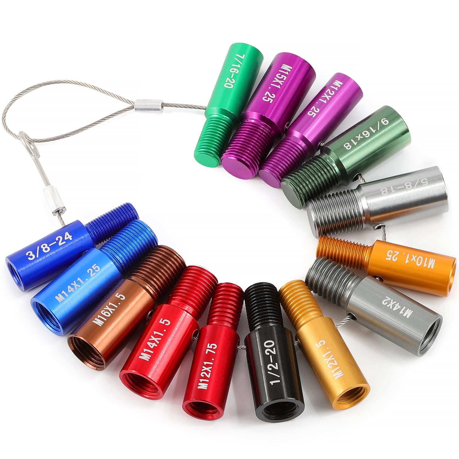 Snapklik.com : Nut And Bolt Thread Checker Set 28 Car Commonly Used ...