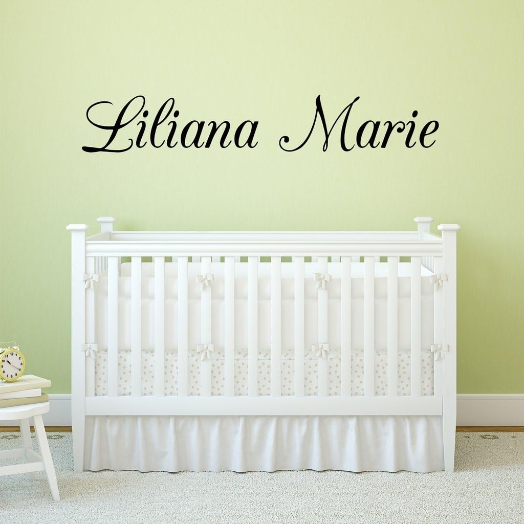 Amazon.com: Fancy Cursive Single Personalized Custom Name Vinyl Wall ...