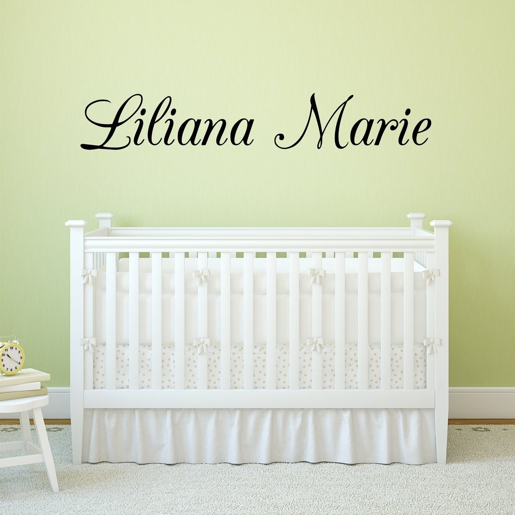 Amazon.com: Fancy Cursive Single Personalized Custom Name Vinyl Wall ...