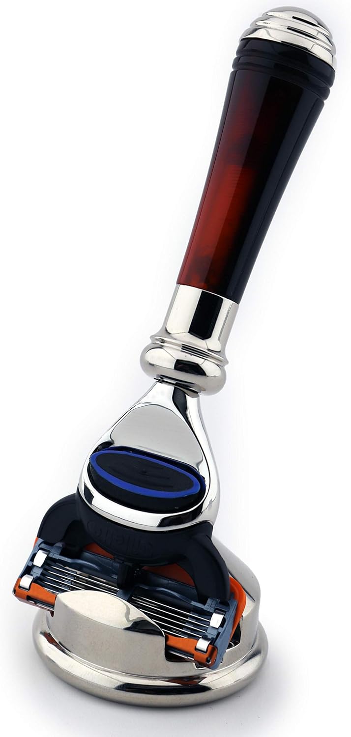 Haryali London, 5 Edge Shaving Razor with Stand – Luxury Tortoise Shell ...