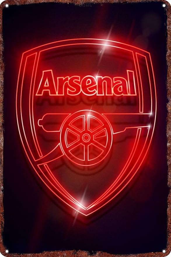 Amazon.com: Neon Arsenal Crest Poster Retro Tin Sign Vintage Look Metal ...