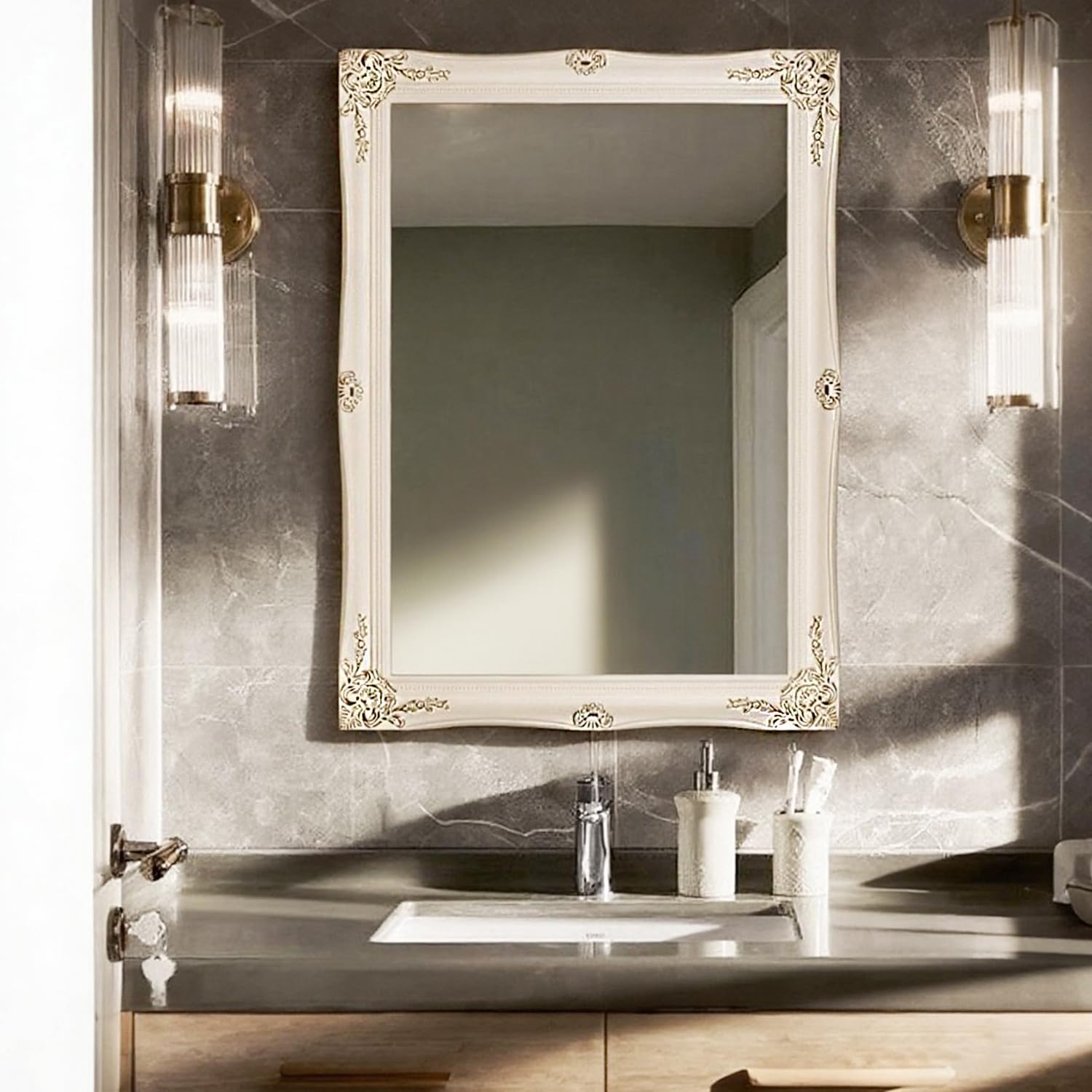 Amazon.com: European Style Decorative Mirrors for Wall, Bathroom ...