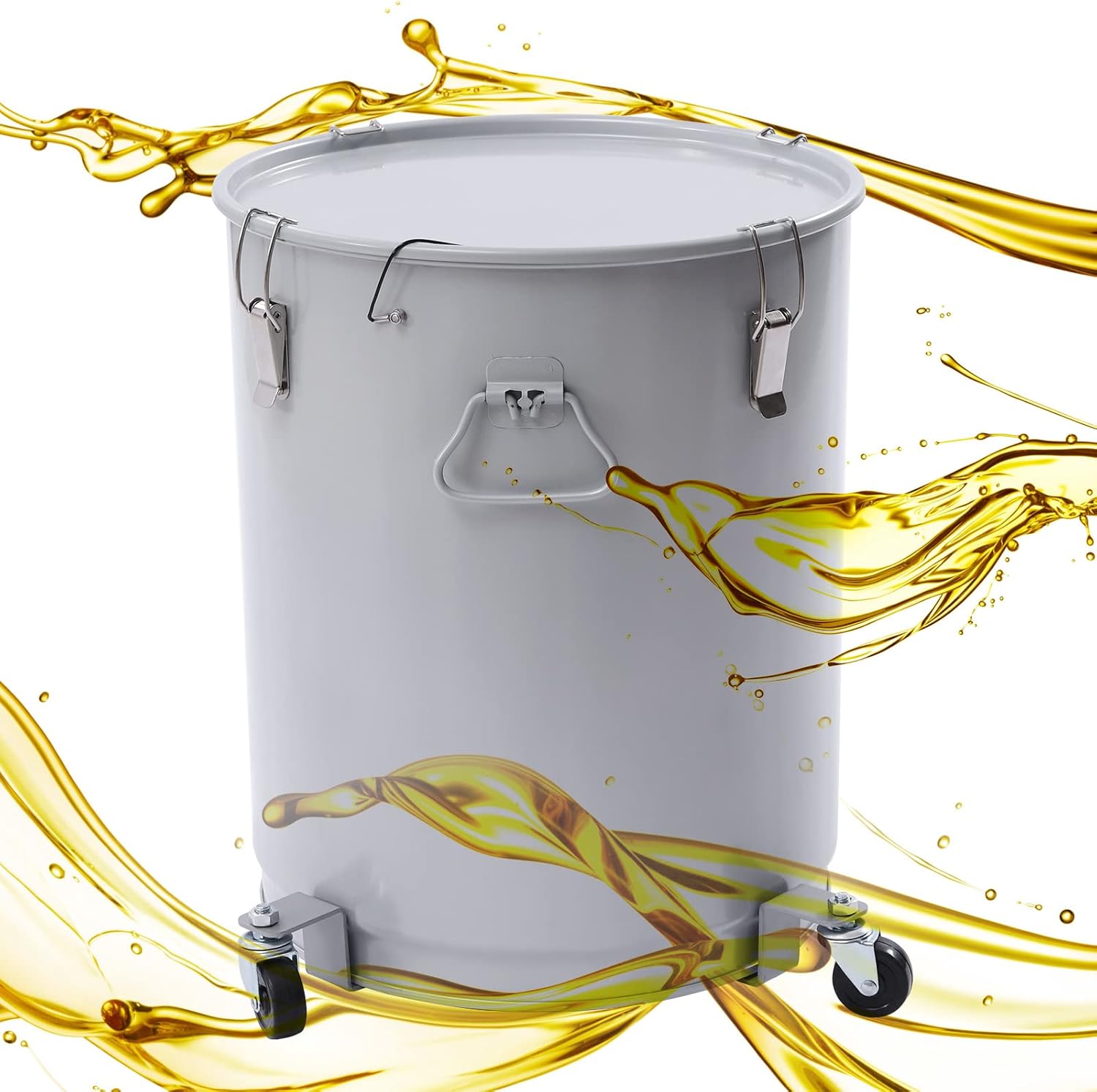 Amazon.com: Fryer Grease Bucket 16Gal/60L,Coated Carbon Steel Oil ...