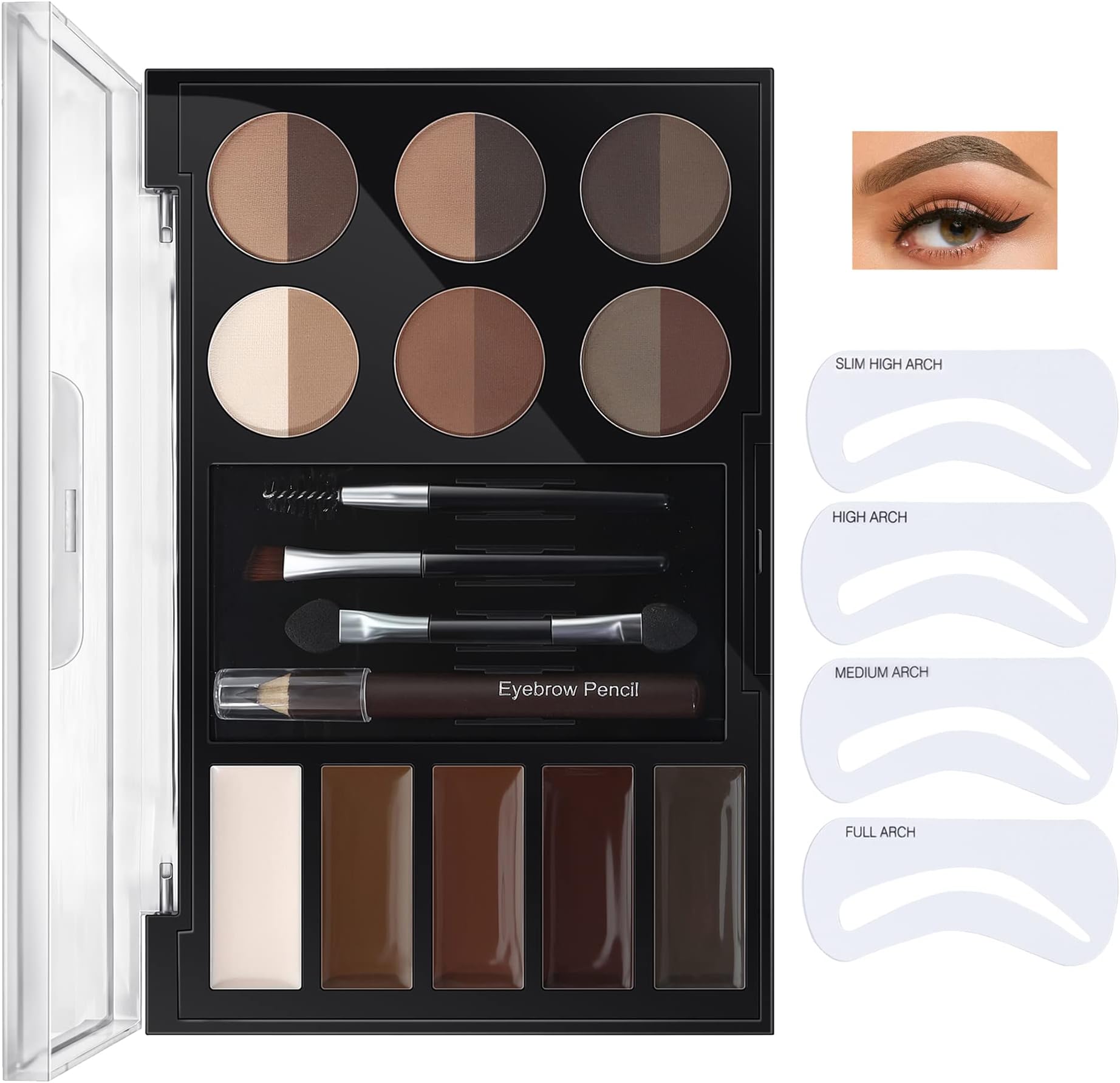 Amazon.com : Easilydays Eye Makeup Contour Kit Palette Set, Eyebrow ...
