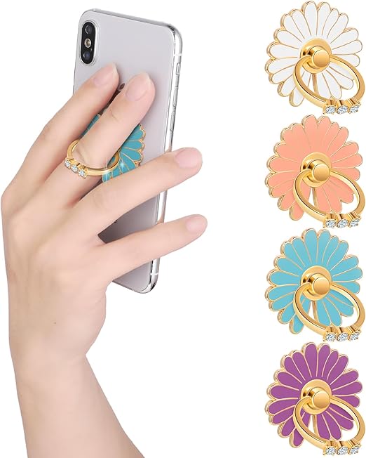 Amazon.com: Amaxiu Cell Phone Ring Stand, 4PCS Cute Daisy Cell Phone ...
