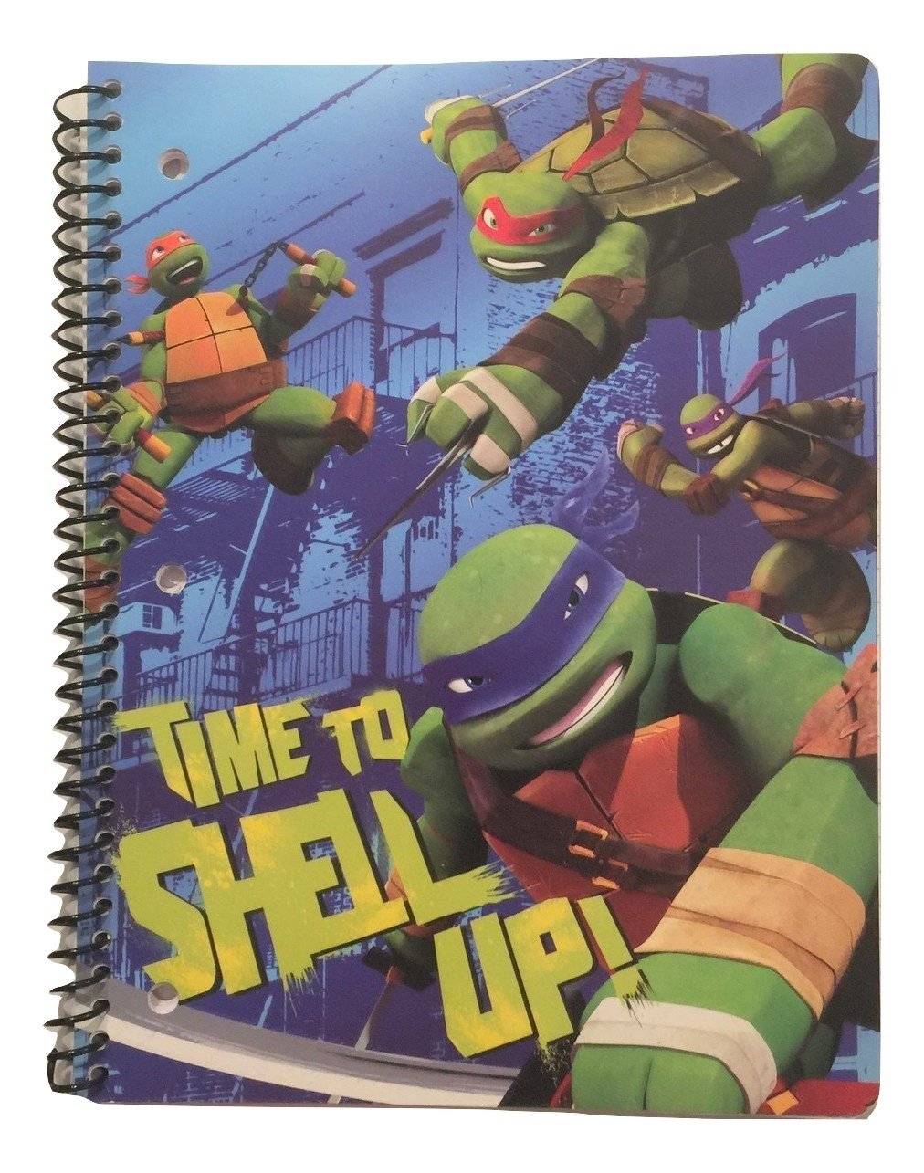 Teenage Mutant Ninja Turtles Wide Ruled Spiral Notebook ~ Time to Shell ...
