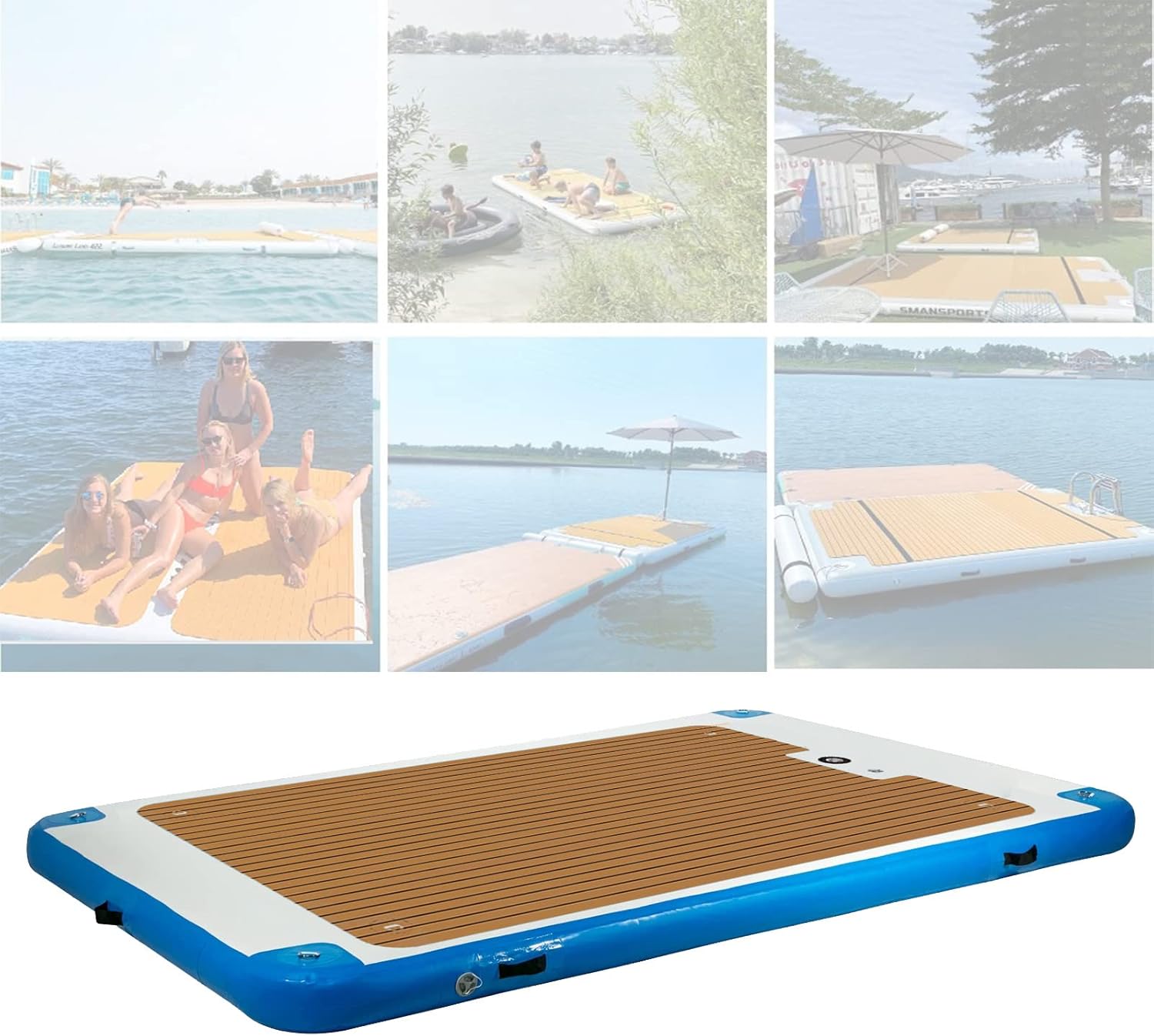 Amazon.com : Inflatable Floating Dock, Floating Lake Dock, PVC ...