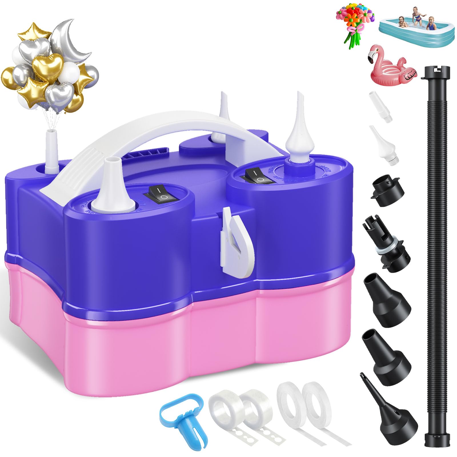 Amazon.com : 3-in-1 Electric Balloon Pump, Portable Electric Air Pump ...