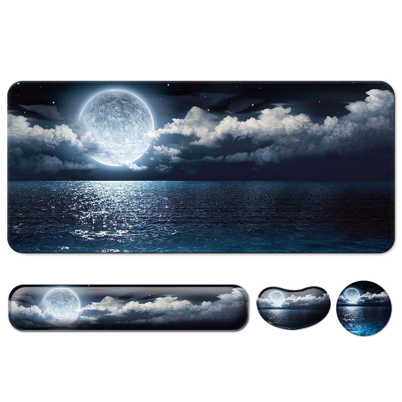 Amazon.com : Keyboard Wrist Rest + Mouse Pad with Wrist Support + Desk ...