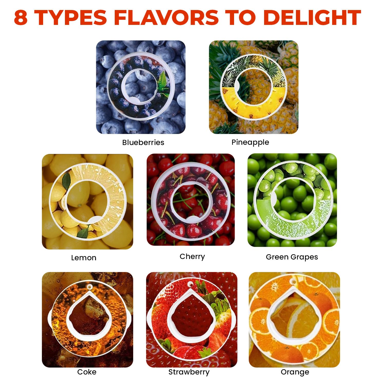 LIVERO 7Pcs Flavour Pods Water Bottle Random Flavour Pods Water Bottle ...