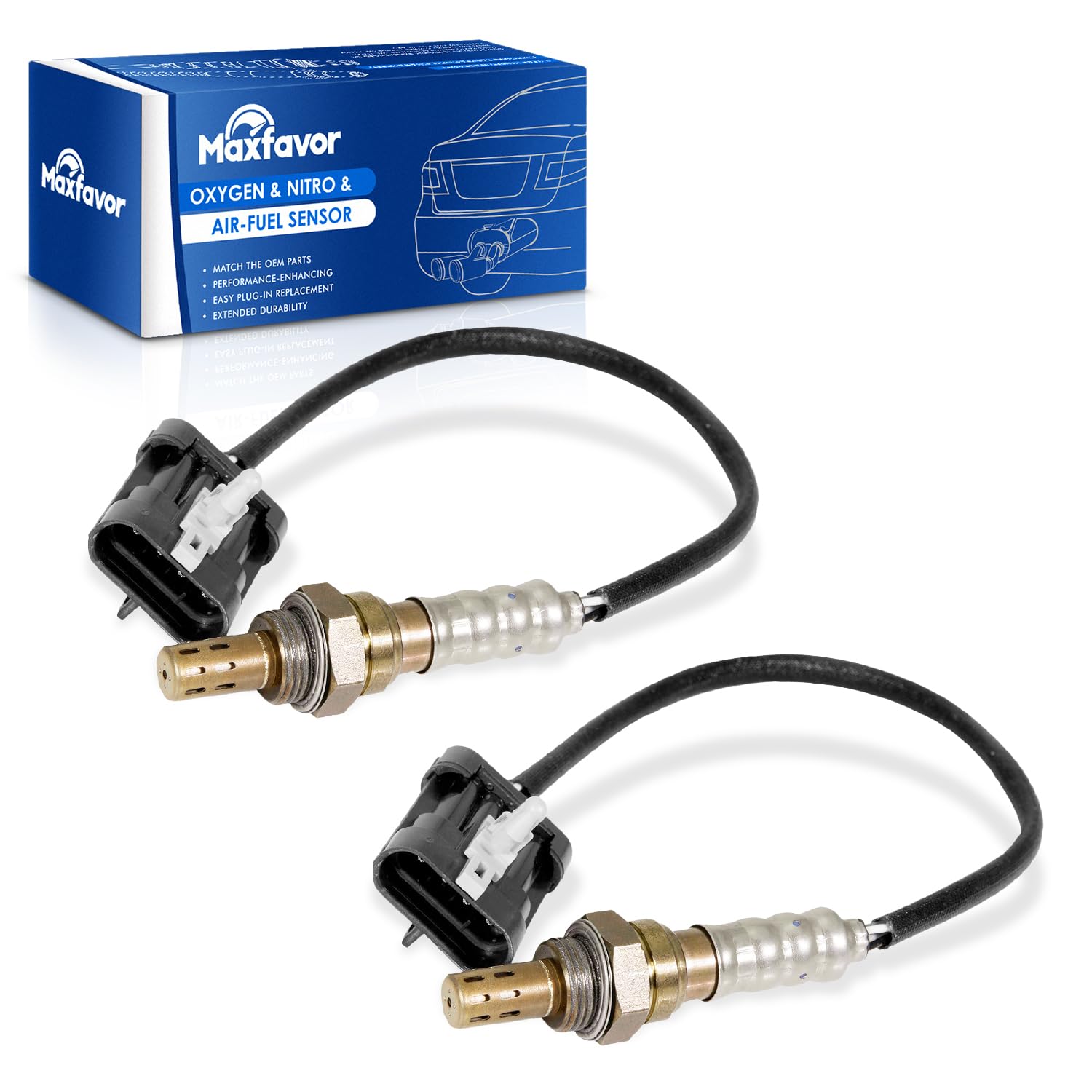 Amazon.com: Maxfavor 2Pcs Upstream Downstream O2 Oxygen Sensor Fit For ...