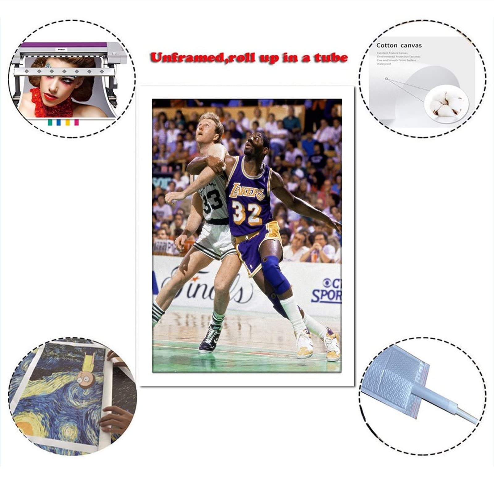 Magic Johnson Larry Bird Poster