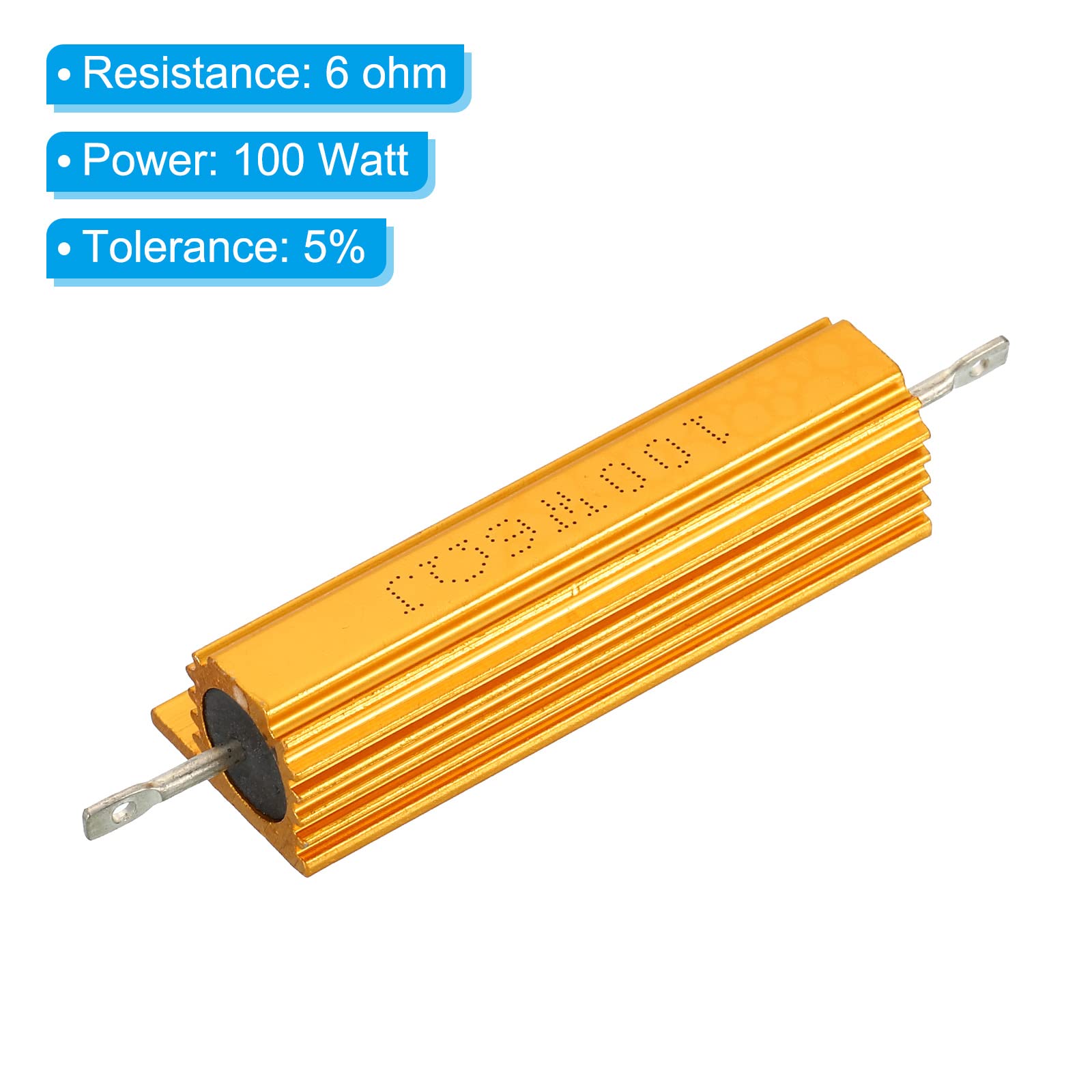 Snapklik.com : 100W 6 Ohm Aluminum Shell Resistor, 2 Pack Aluminum ...