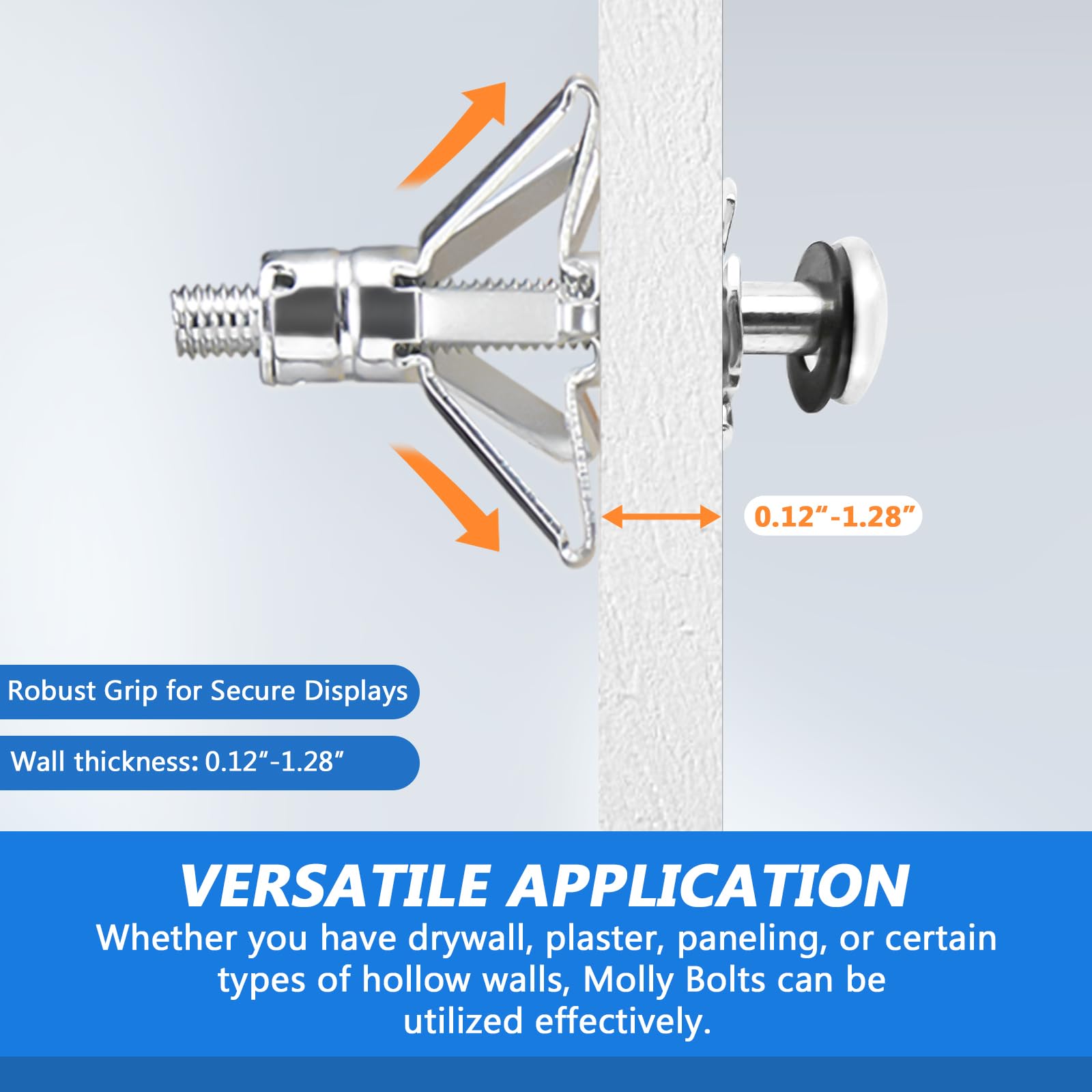 AKKTOL Molly Bolts For Drywall Plaster Walls Hollow Wall Anchors Heavy akktol-molly-bolts-for-drywall-plaster-walls-hollow-wall-anchors-heavy