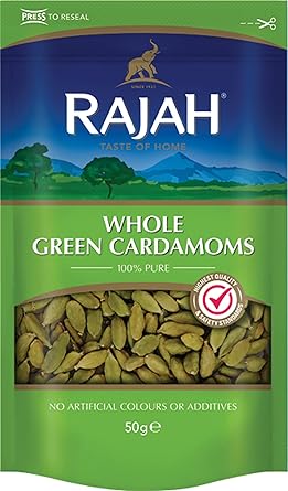 Rajah Spices Green Cardamon Pods 50G | Whole Spices | Indian Spices ...