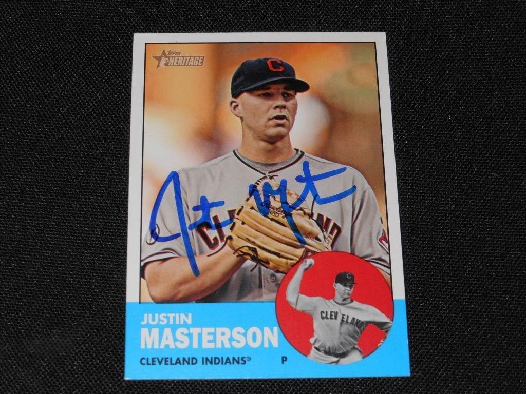 Indians Justin Masterson Signed 2012 Topps Heritage Autograph Card #14 ...