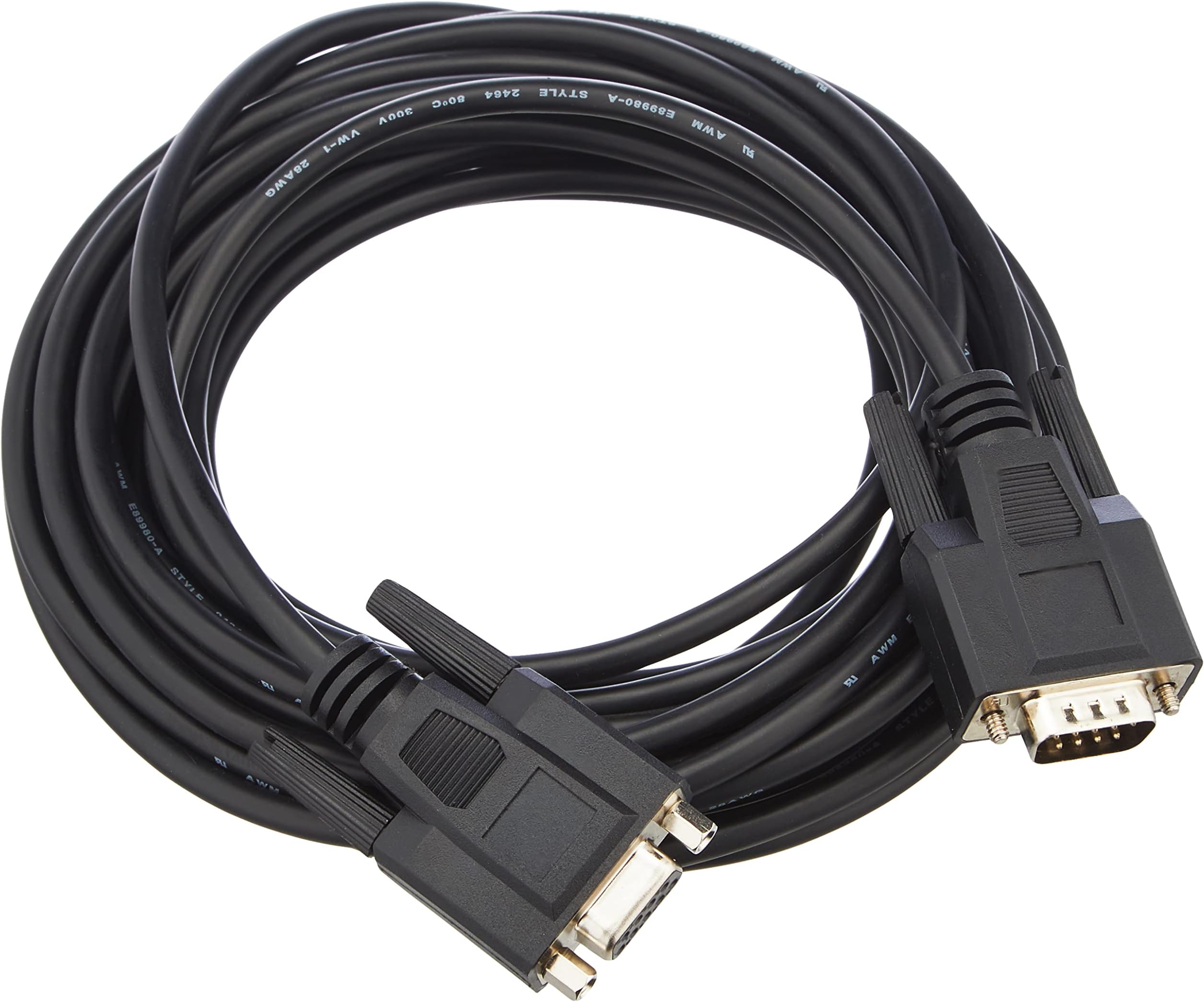 PCArena DB9 Pin Female - Male RS232 Serial Lead Extension Cable 10m ...