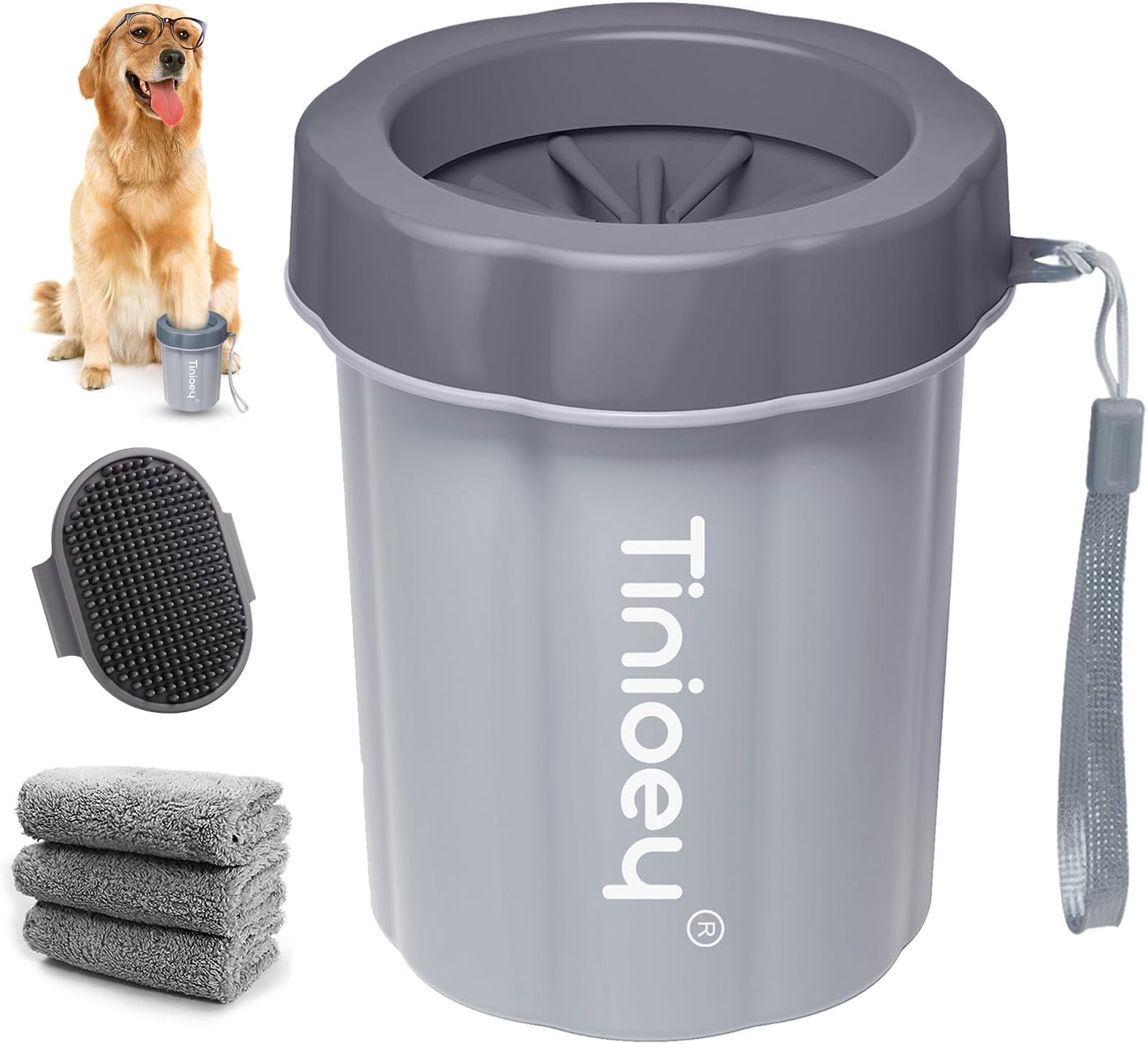 Amazon.com: Dog Paw Cleaner for Medium Dogs (with 3 Absorbent Towels ...