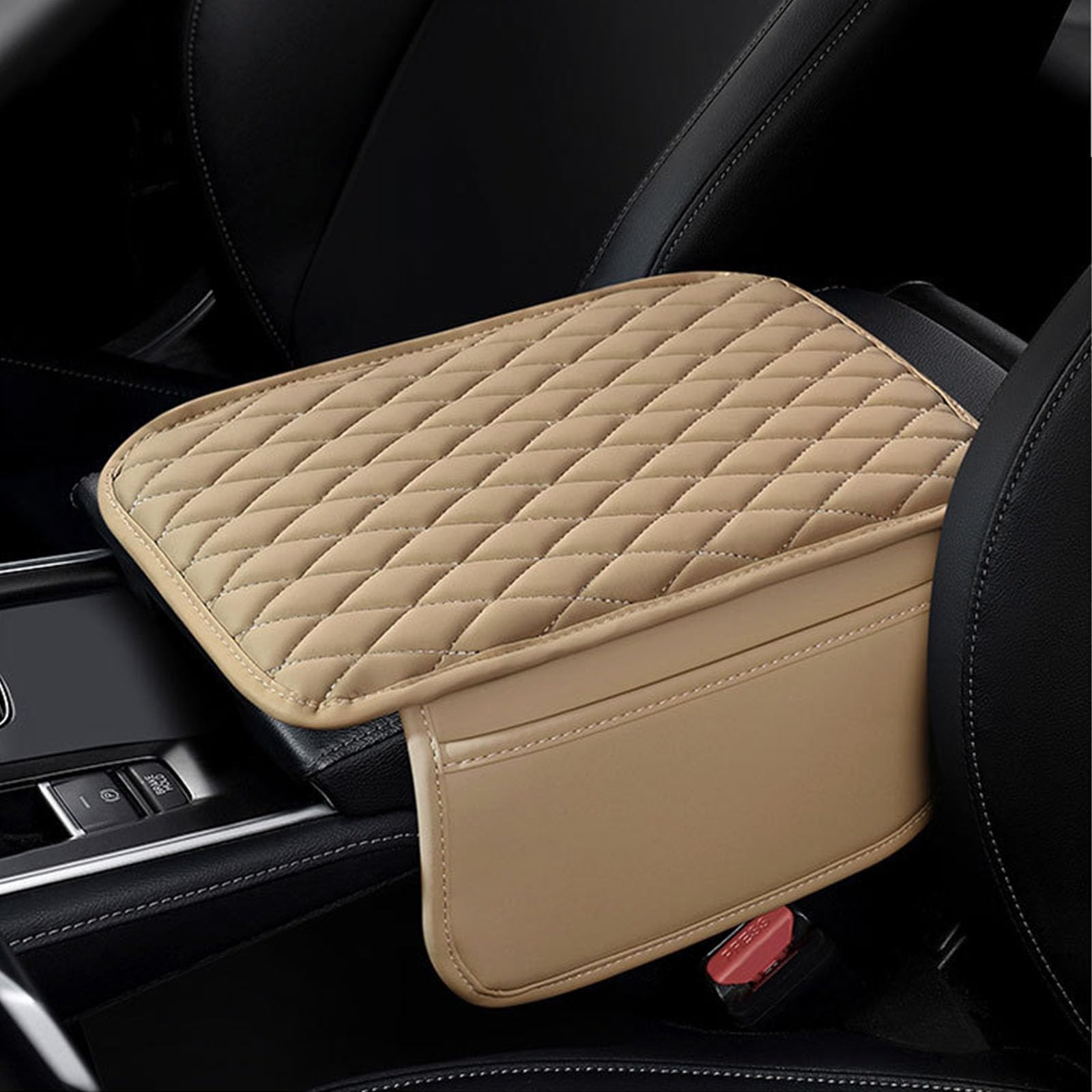 Amazon.com: Upgraded Car Center Console Cover,Microfiber Leather Car ...