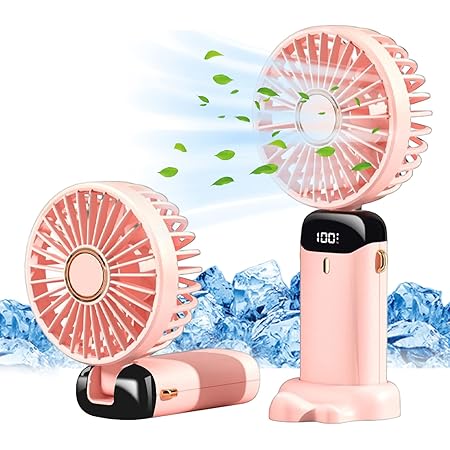 Jsdoin Hand Held Fan,Portable Handheld USB Rechargeable Fans with 5 ...