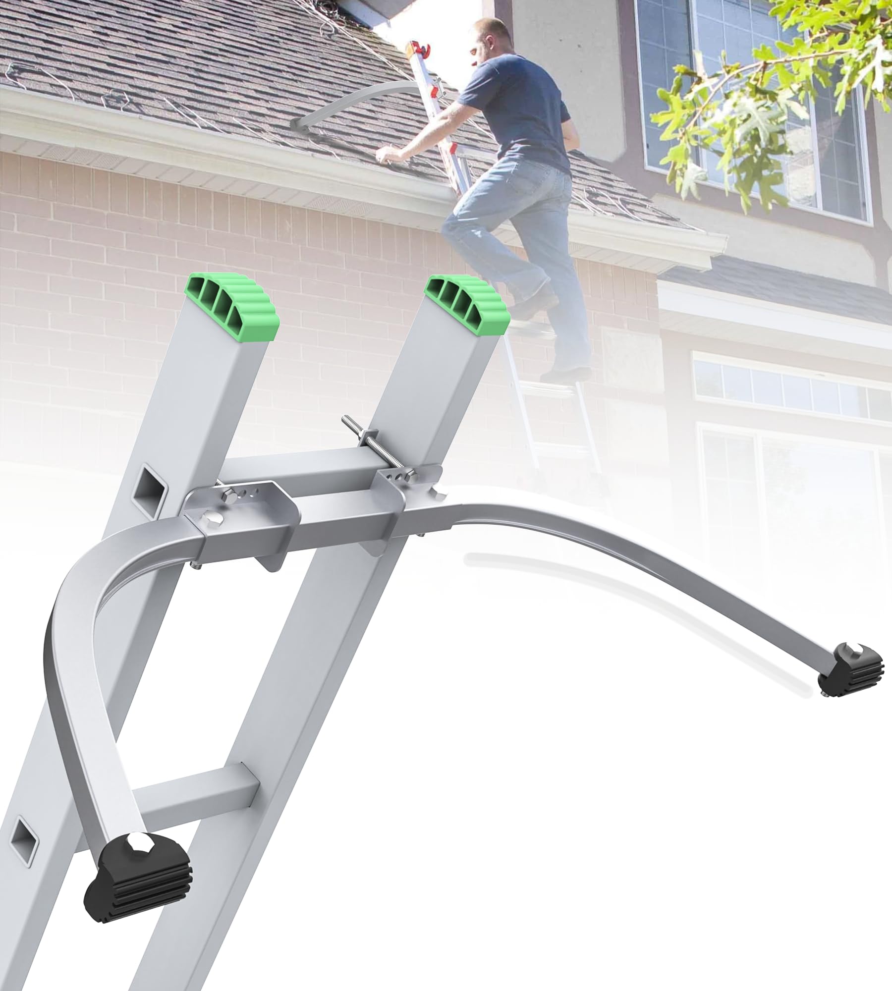 vikofan Extension Ladder Stabilizer for Roof Gutter, 450 Lbs Weight ...