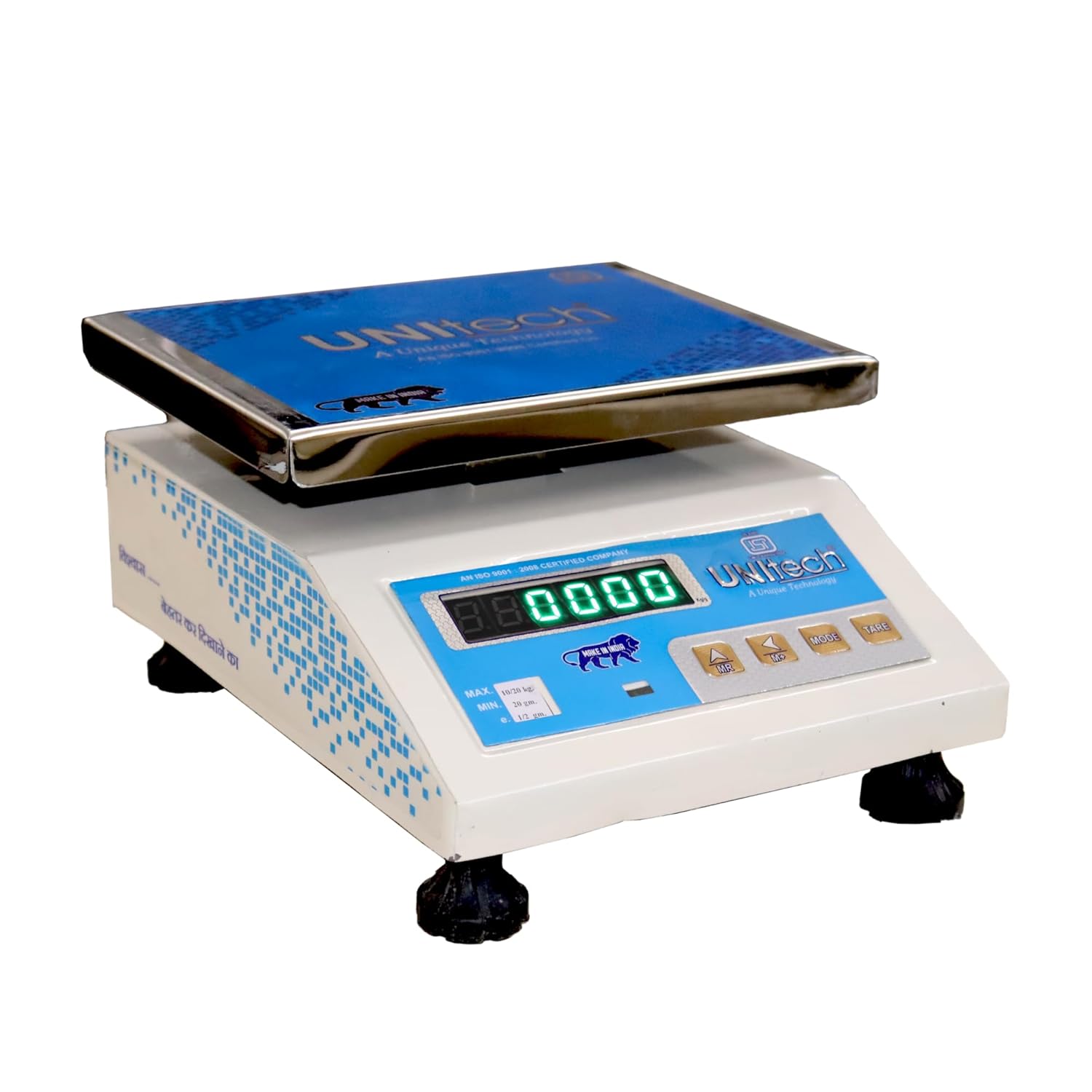 UNItech Easy Model Digital Electronic Weighing Scale: Precise 10-20KG Capacity with 01gm ...