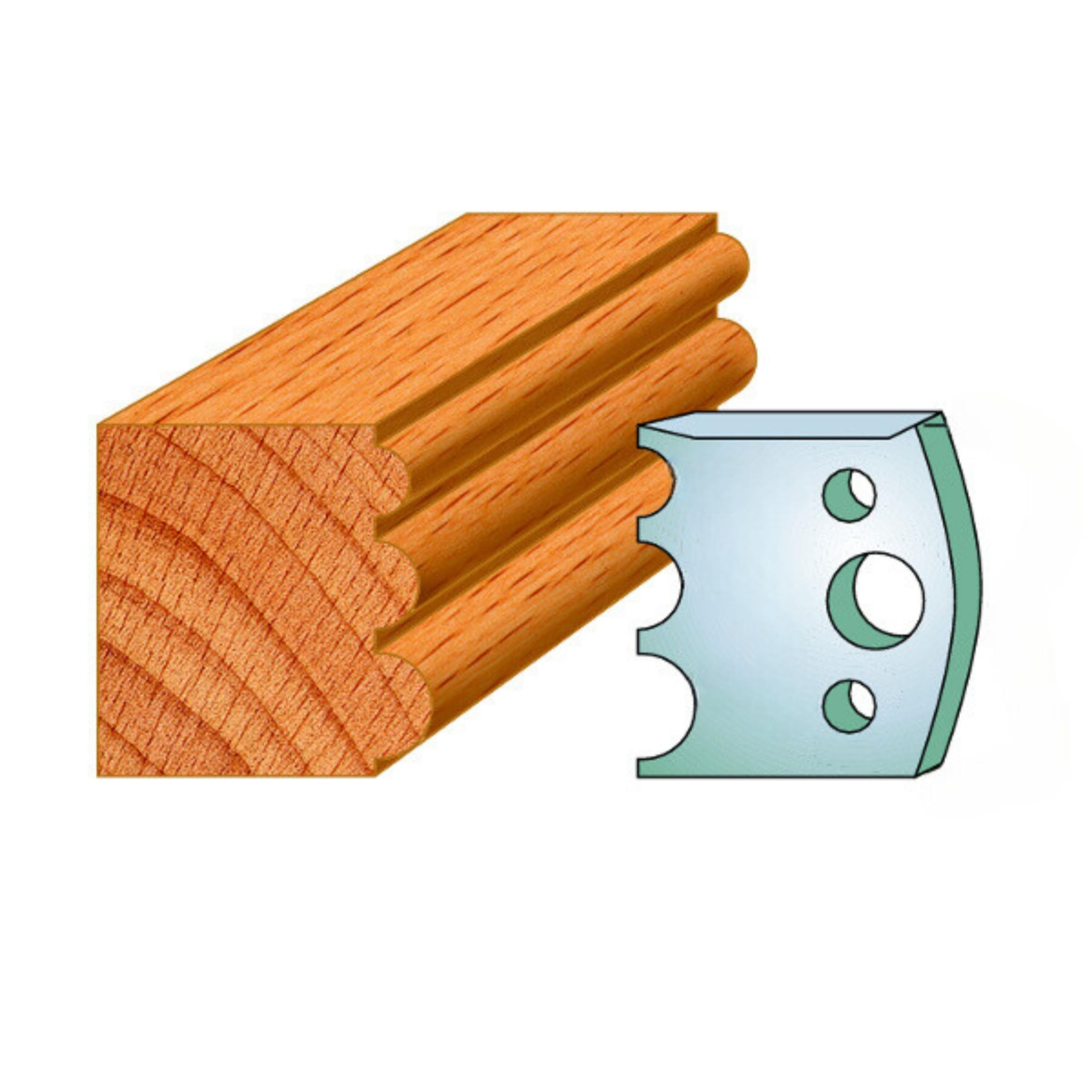 40mm Euro Spindle Moulder Cutters – Profile 090 Limiters Only Pack of 2 ...