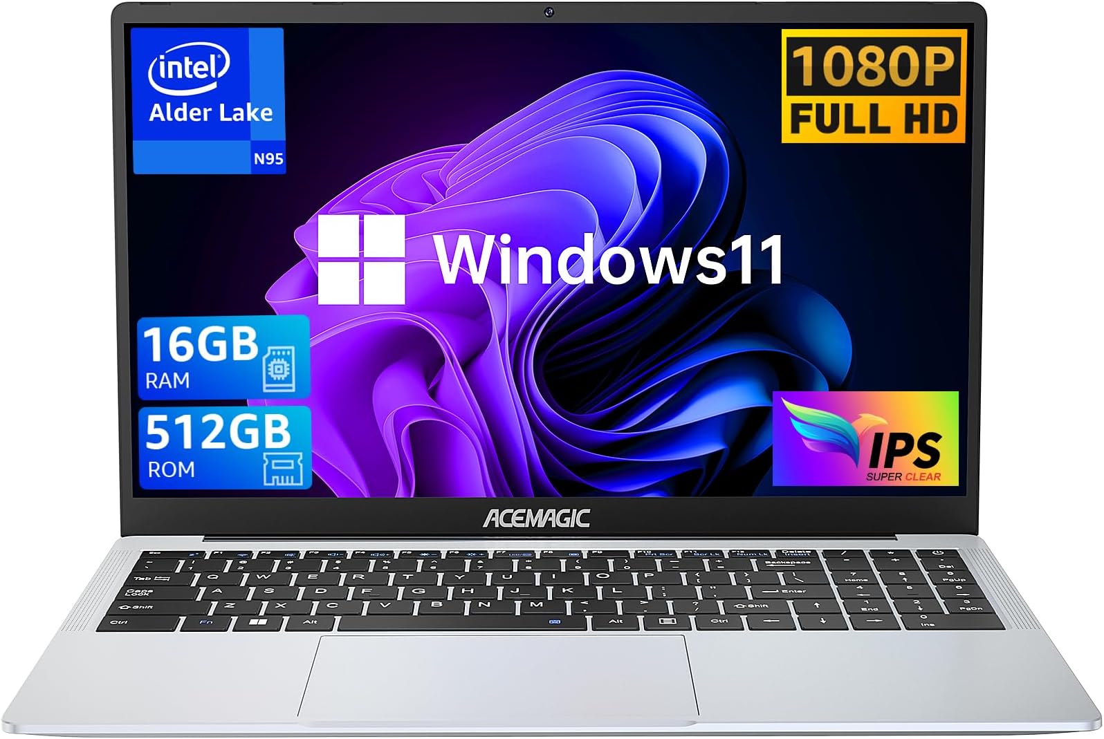 Amazon.com: ACEMAGIC Laptop Computer 16GB DDR4 512GB SSD Quad-Core ...