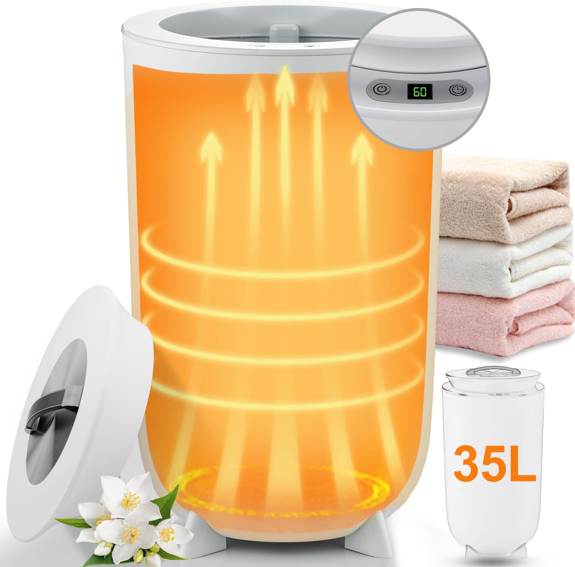 Amazon.com: Giantex Towel Warmer Bucket, 23L Large Hot Towel Bucket for ...