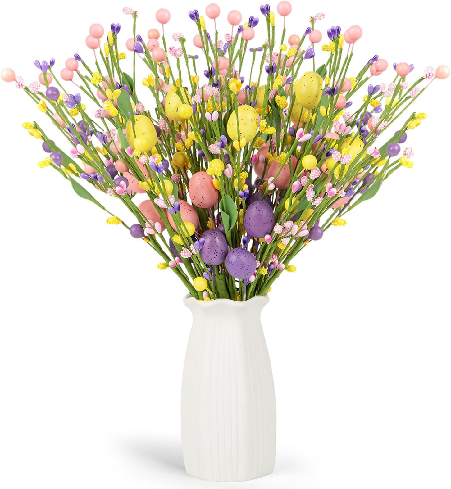 Amazon.com: 8 Pcs Artificial Easter Stems Spring Colorful Berry Picks ...