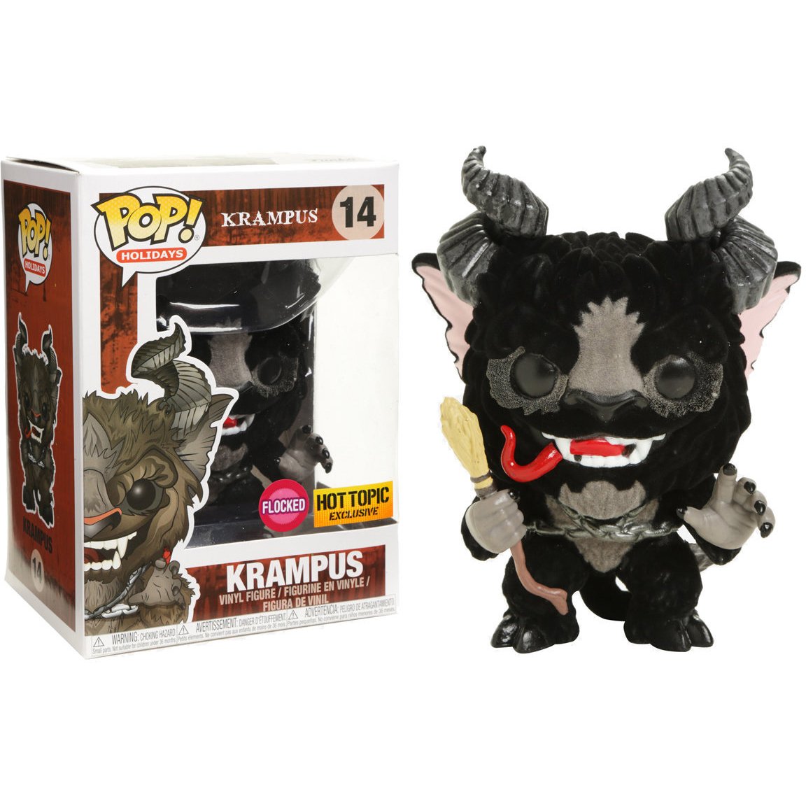 Funko Krampus - Flocked (Hot Topic Exc) Pop Holidays Vinyl Figure & 1 ...