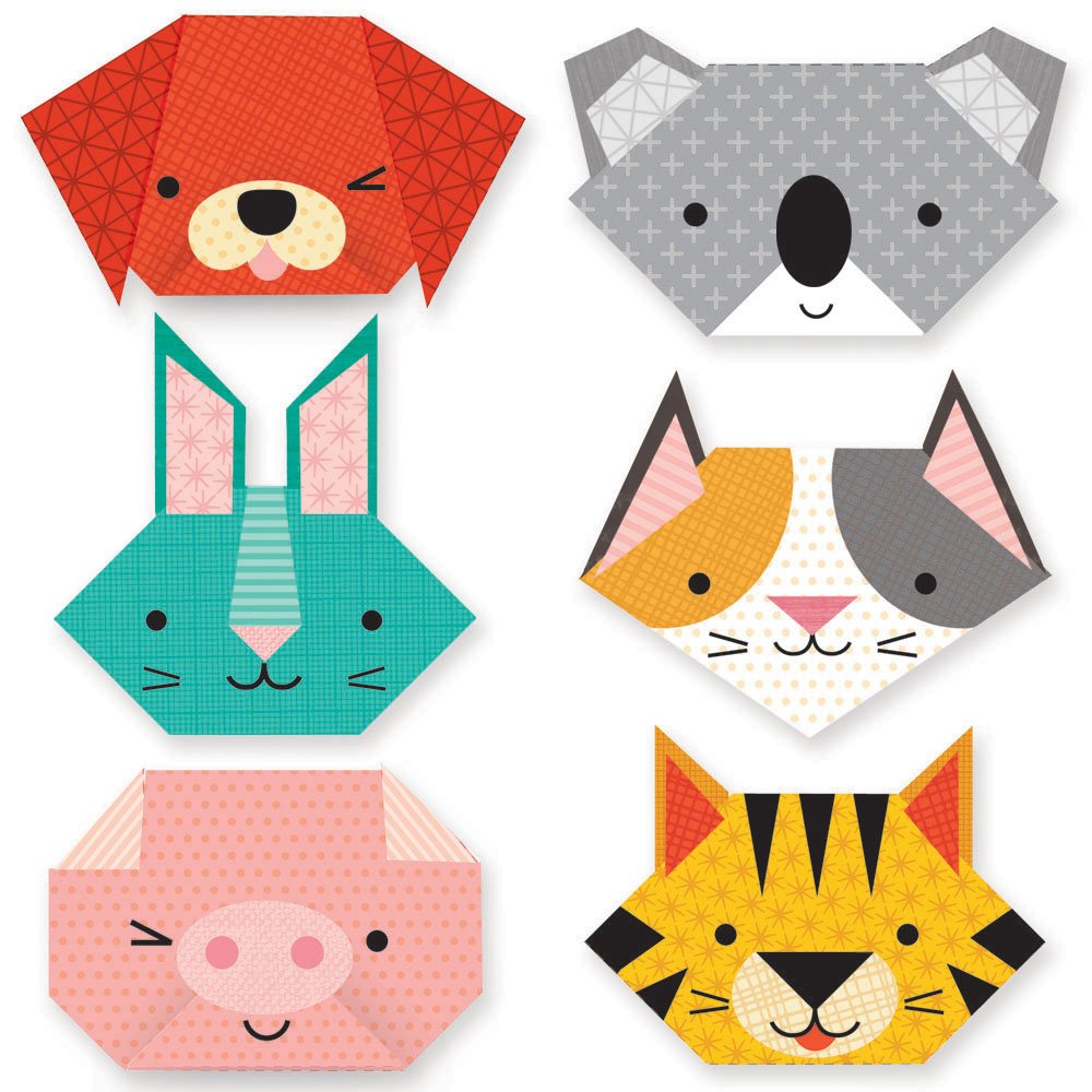 Origami Animal Faces Origami Animals By Djeco