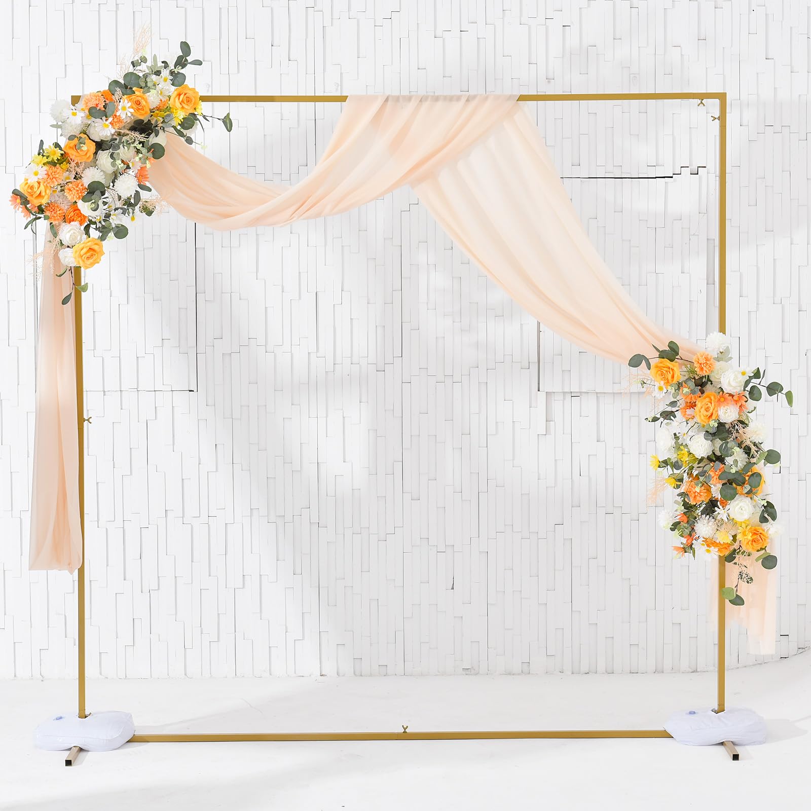 VINCIGANT Square Wedding Arch Backdrop Stand,Metal Balloon Arch Frame ...