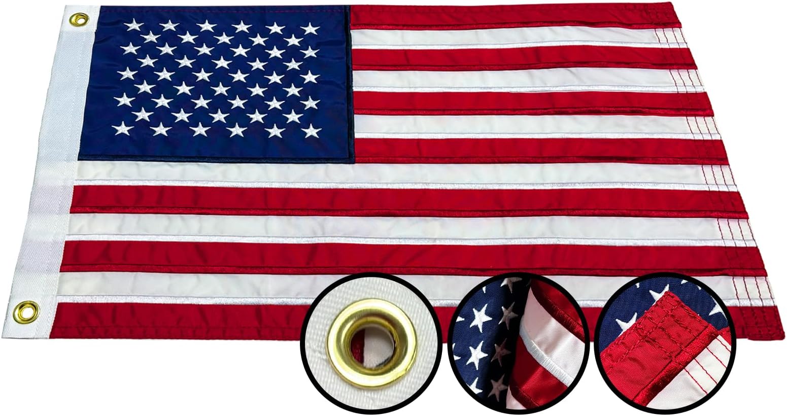 Amazon.com : FLAGPARK American Flag Boat USA Flags 12x18 Inch Made in ...