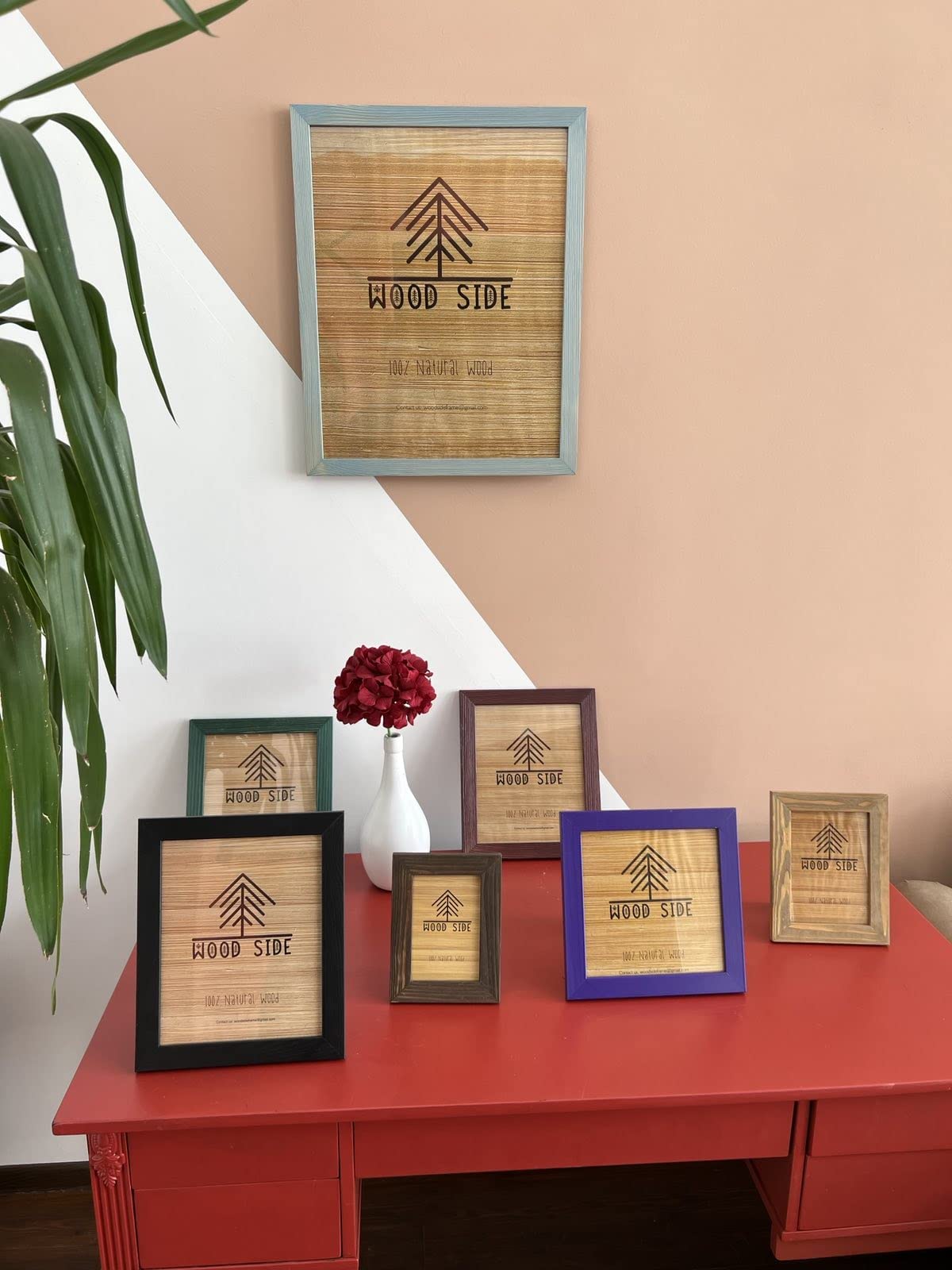 Rustic Wooden Picture Frame 8x10 - Black - Set of 2-100% Natural Eco ...